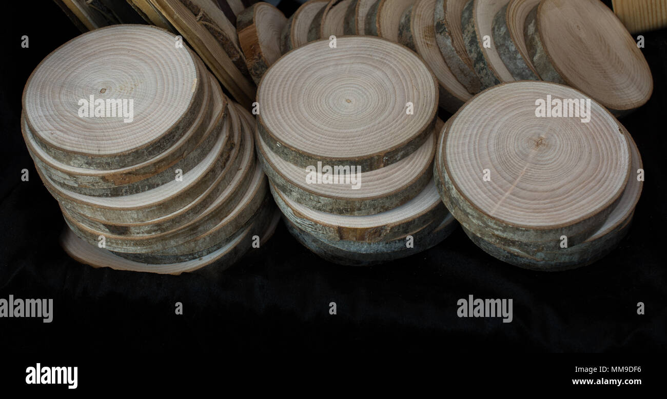 Piece of cut wood log texture as background Stock Photo - Alamy