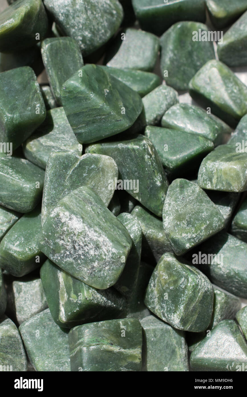 jade gem stone as natural mineral rock specimen Stock Photo - Alamy