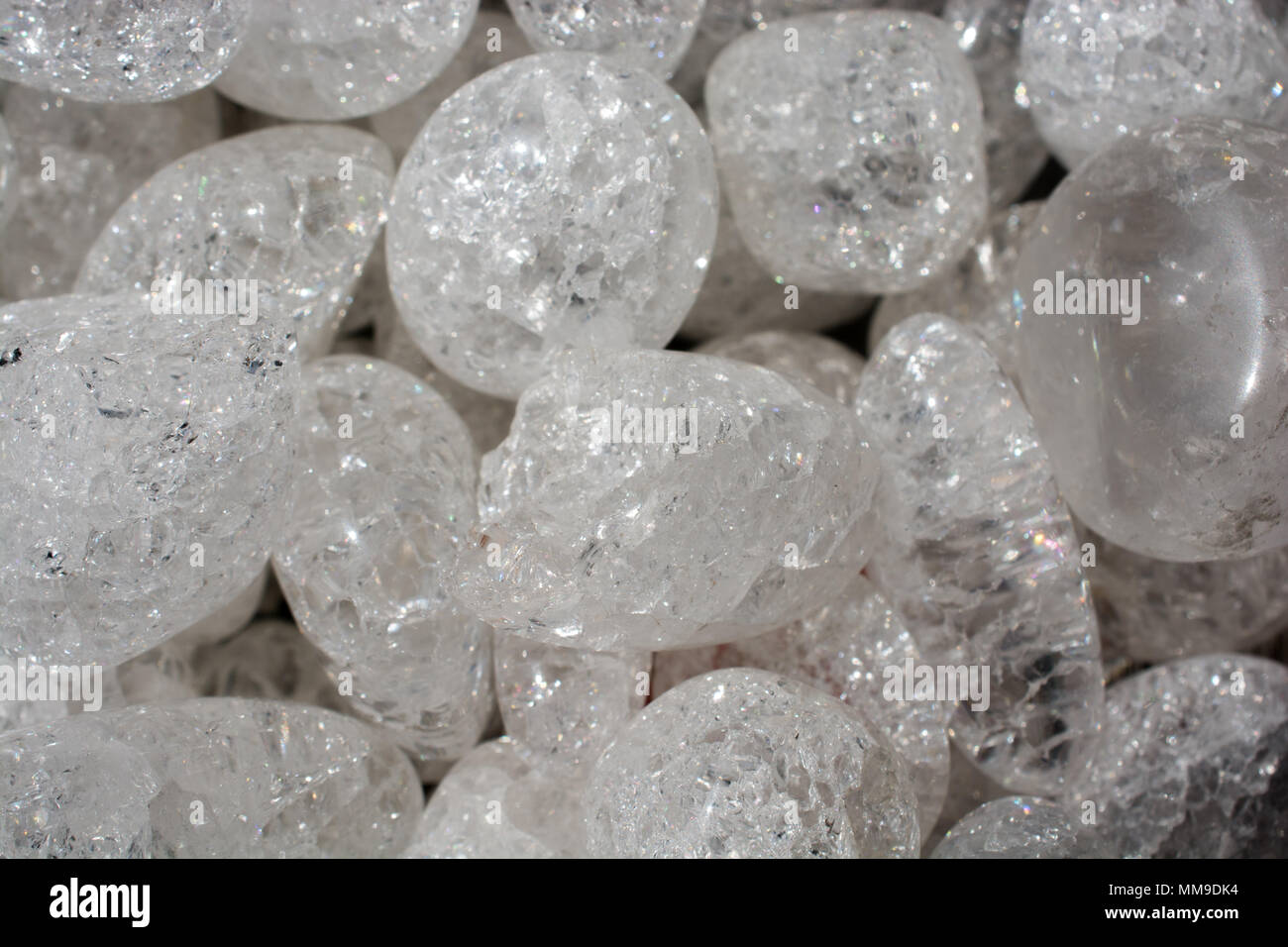 crystallized quartz (rock-crystal) gem stone as natural mineral rock ...