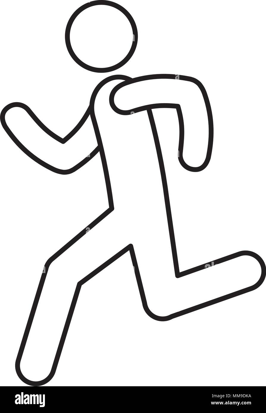 figure human running silhouette avatar Stock Vector Image & Art - Alamy