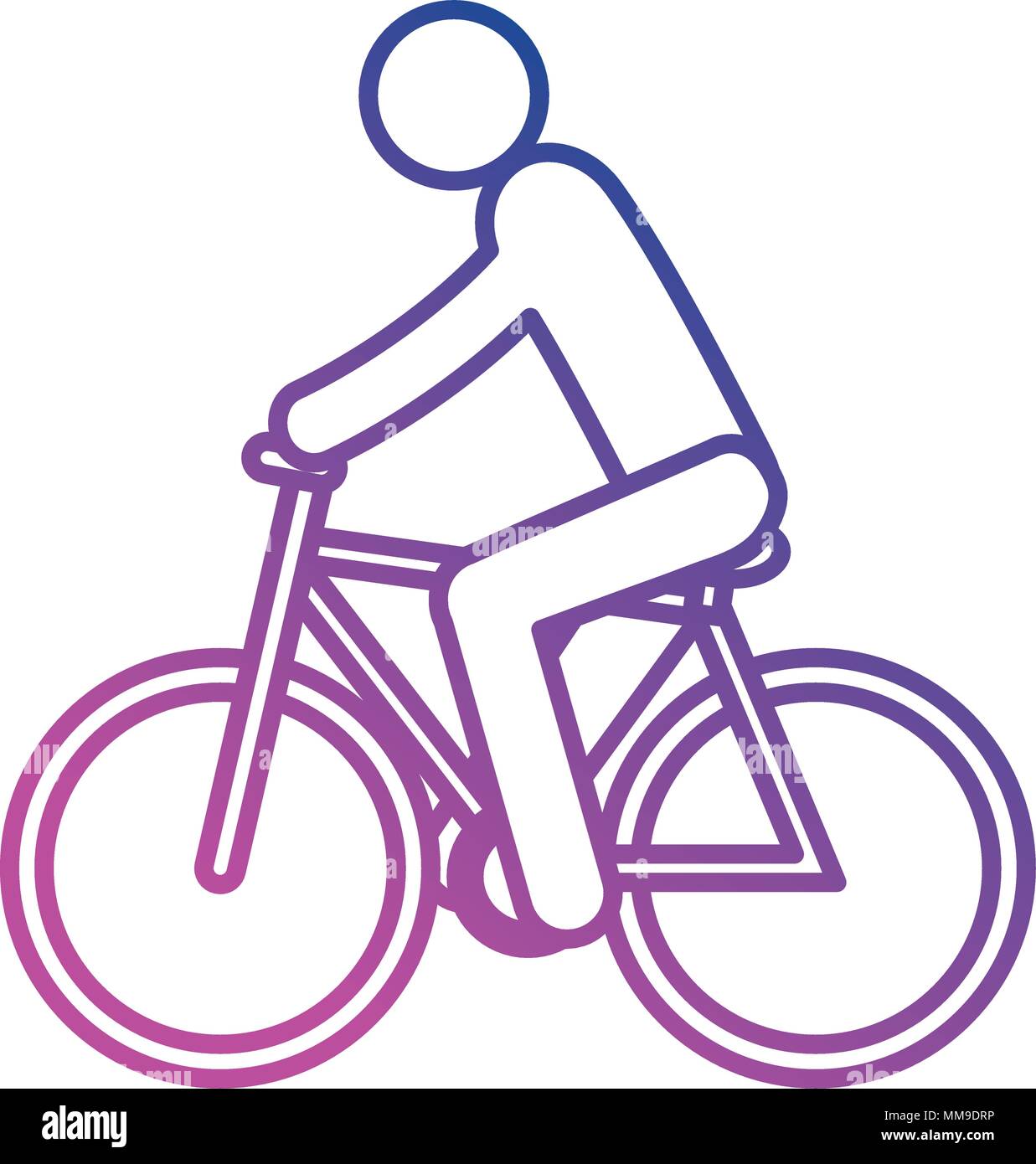 bicycle vehicle with human figure Stock Vector Image & Art - Alamy