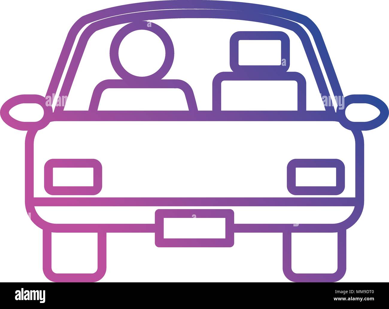 car sedan with driver vehicle icon Stock Vector Image & Art - Alamy