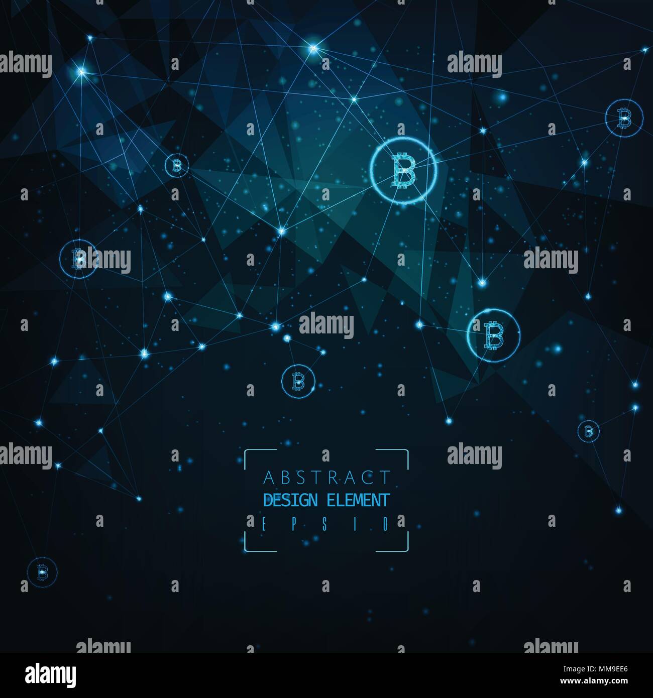 Abstract futuristic digital money with bitcoin digital currency on ...
