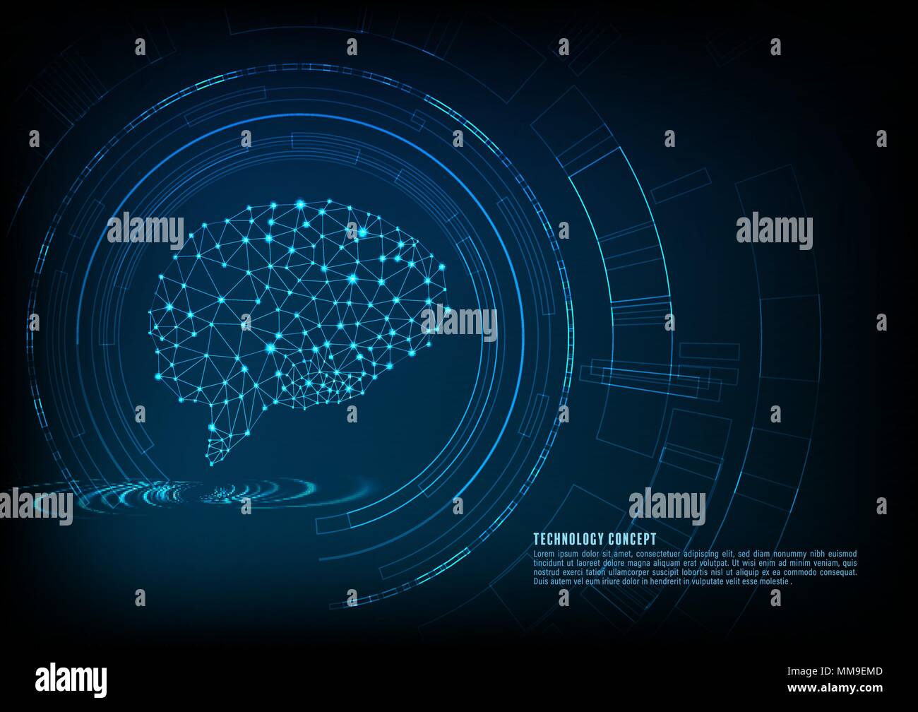 Creative concept of the human brain, vector illustration Stock Vector ...