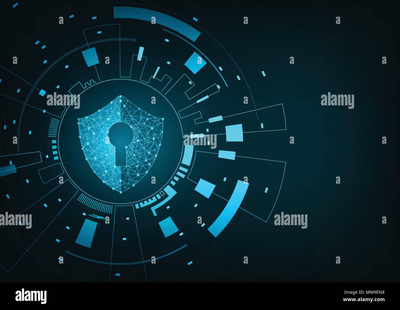 Internet technology cyber security concept of protect computer virus ...