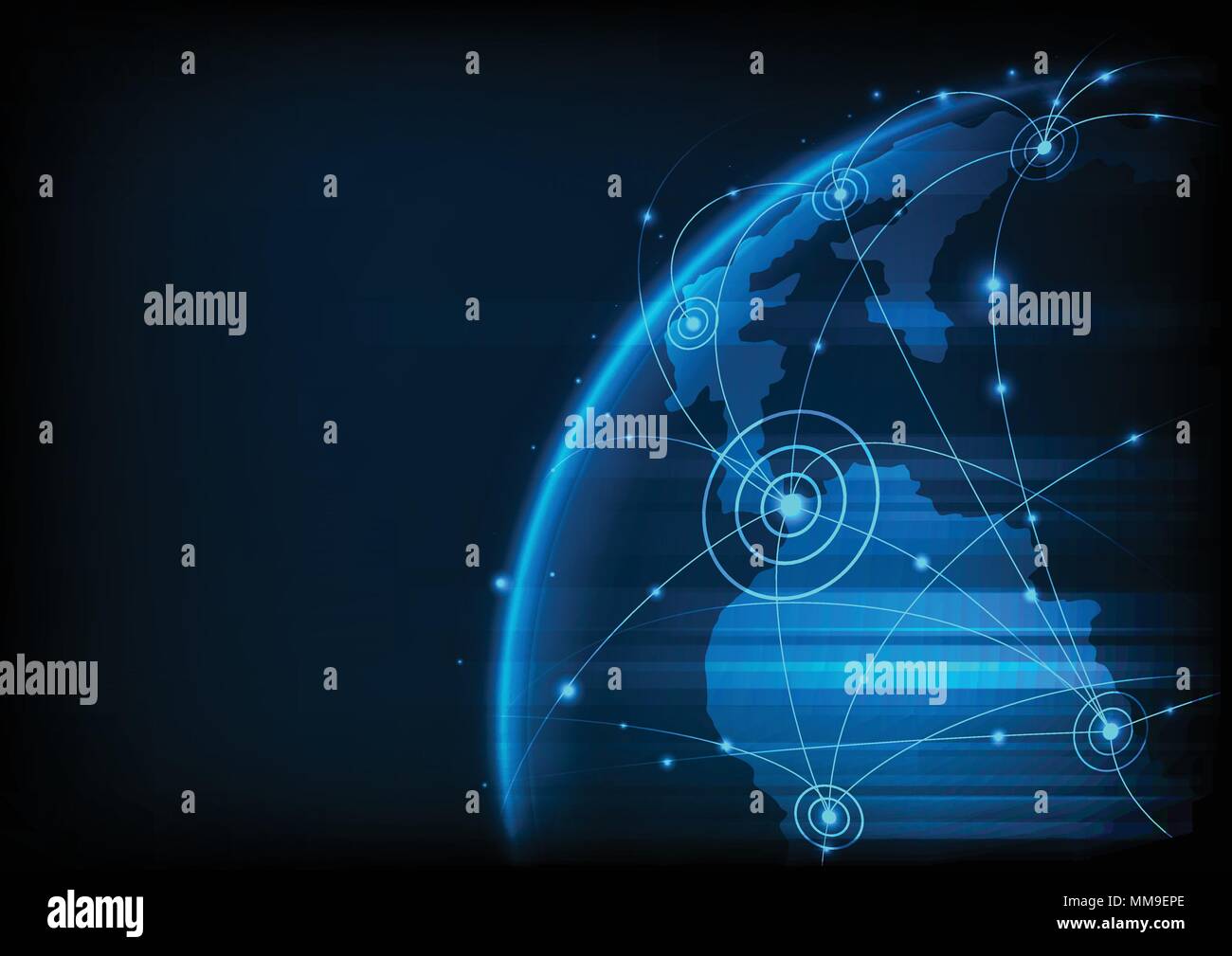 Global network connection .Best Internet Concept . World map point and ...