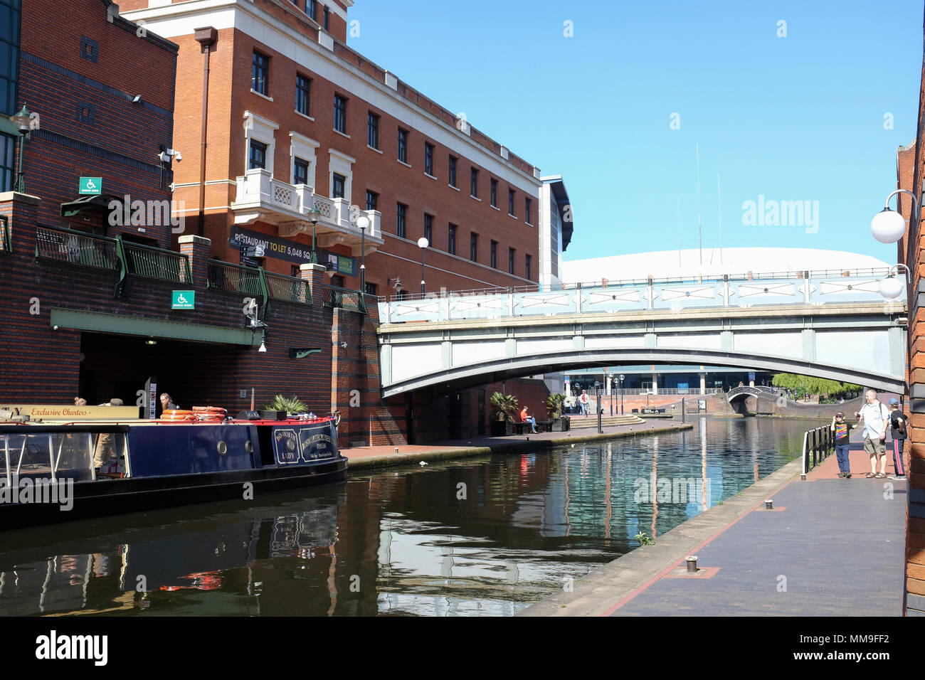 The canal network in the centre of Birmingham,England Stock Photo - Alamy
