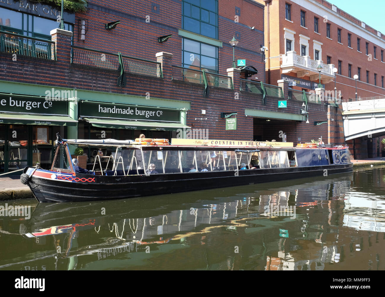 The canal network in the centre of Birmingham,England Stock Photo - Alamy