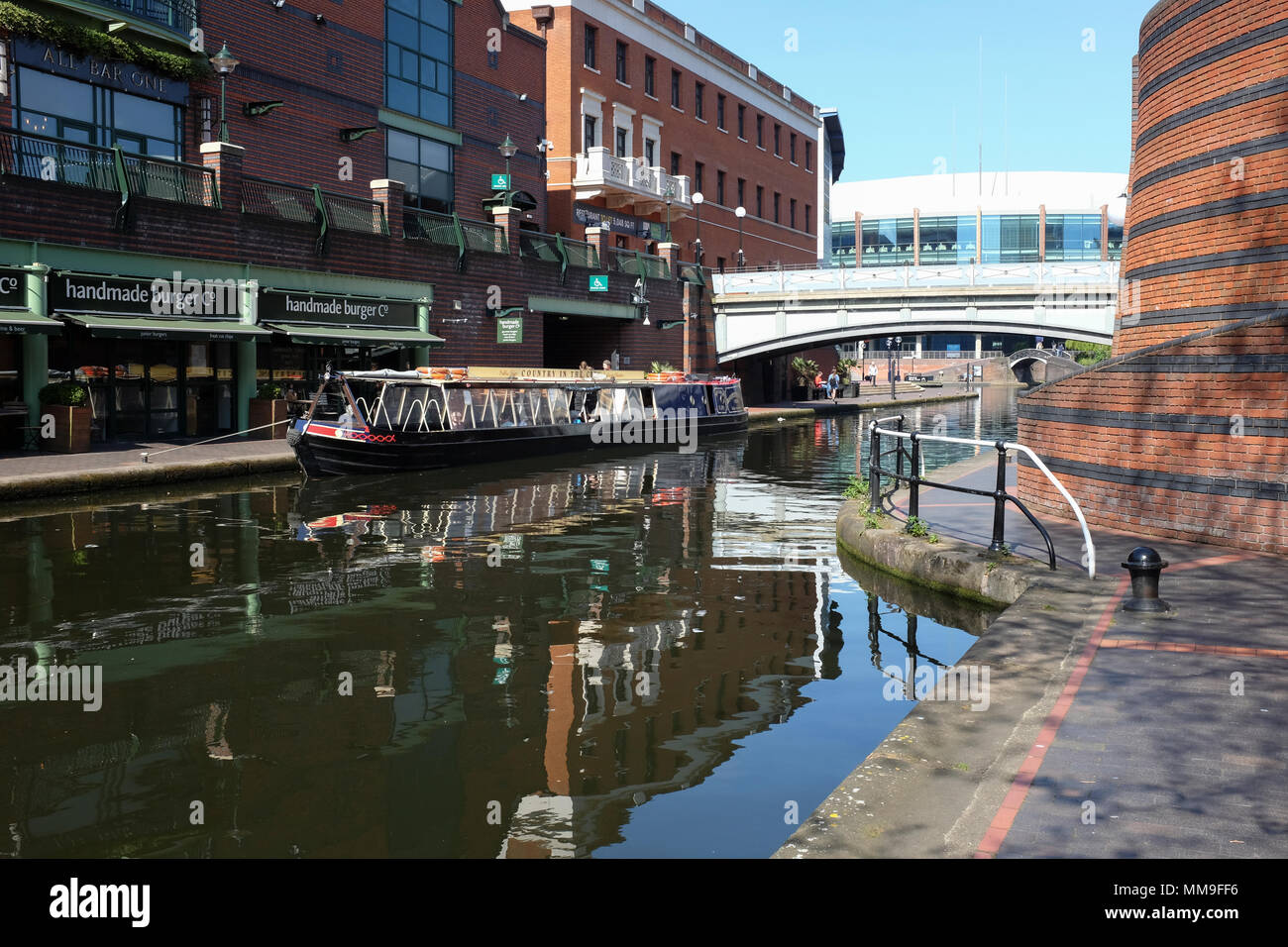 The canal network in the centre of Birmingham,England Stock Photo - Alamy