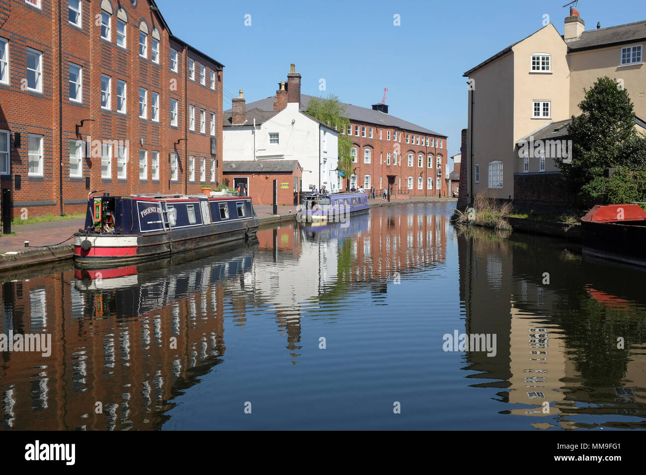 The canal network in the centre of Birmingham,England Stock Photo - Alamy