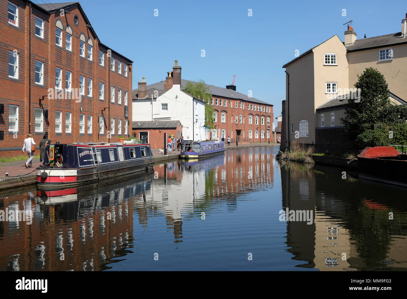 The canal network in the centre of Birmingham,England Stock Photo - Alamy