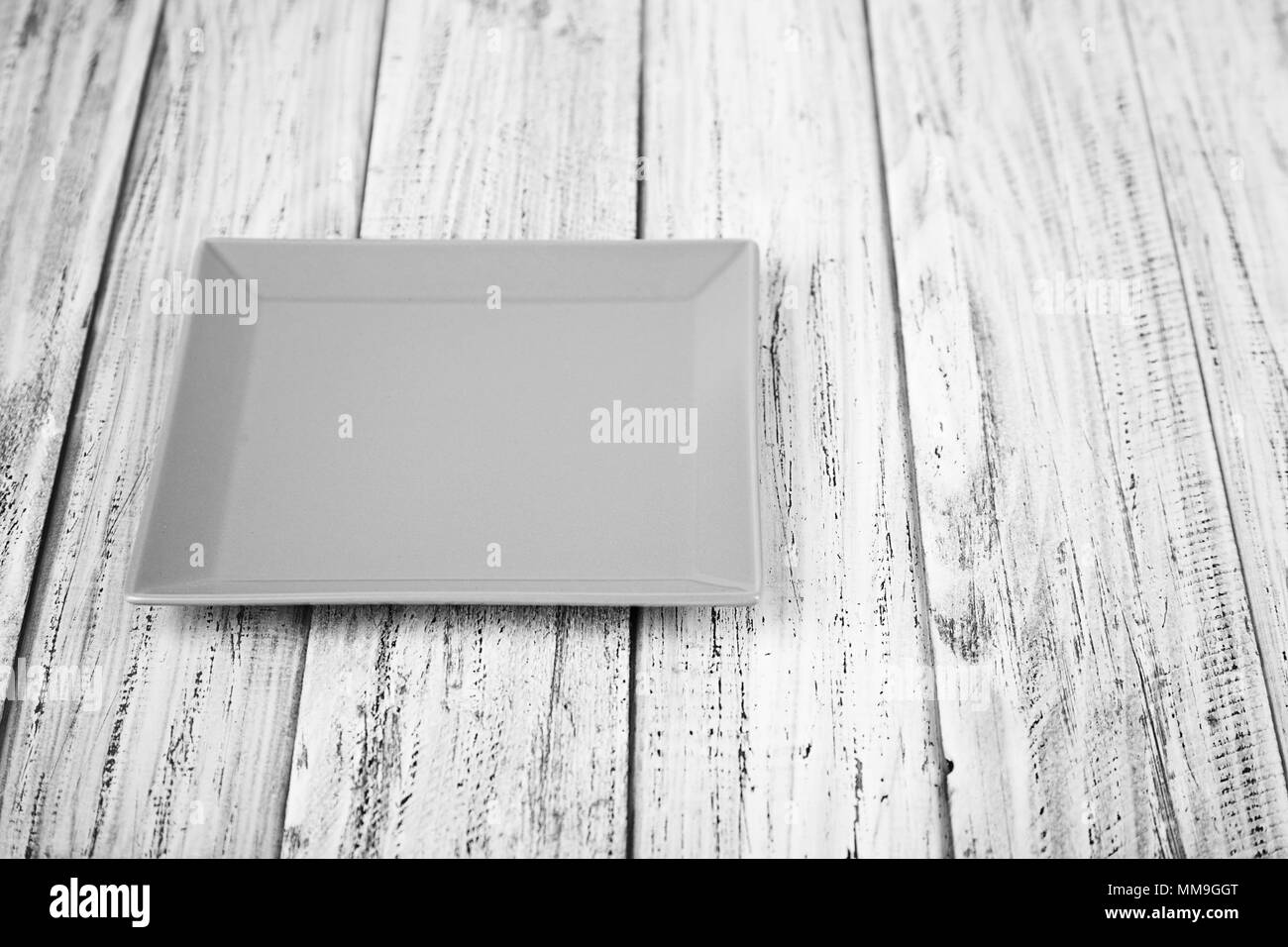 Set clean wooden dishware Black and White Stock Photos & Images - Alamy