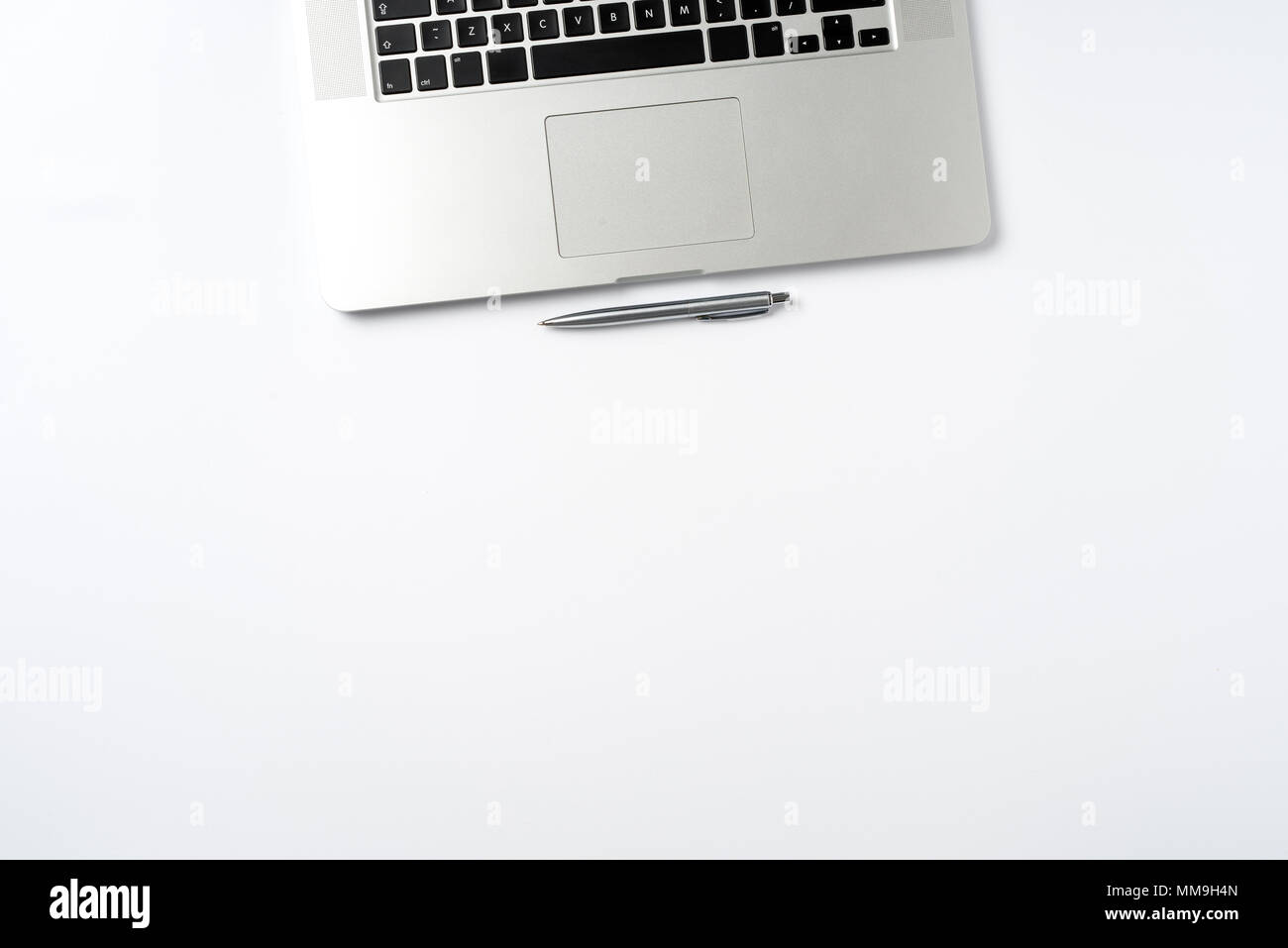 Modern laptop on white background Stock Photo - Alamy