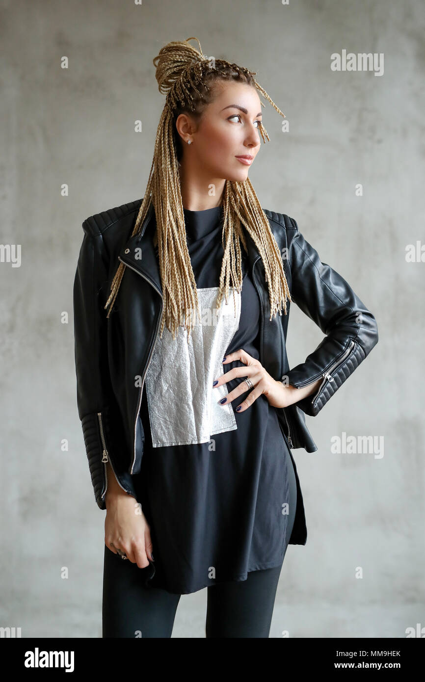 Woman with dreadlocks Stock Photo - Alamy