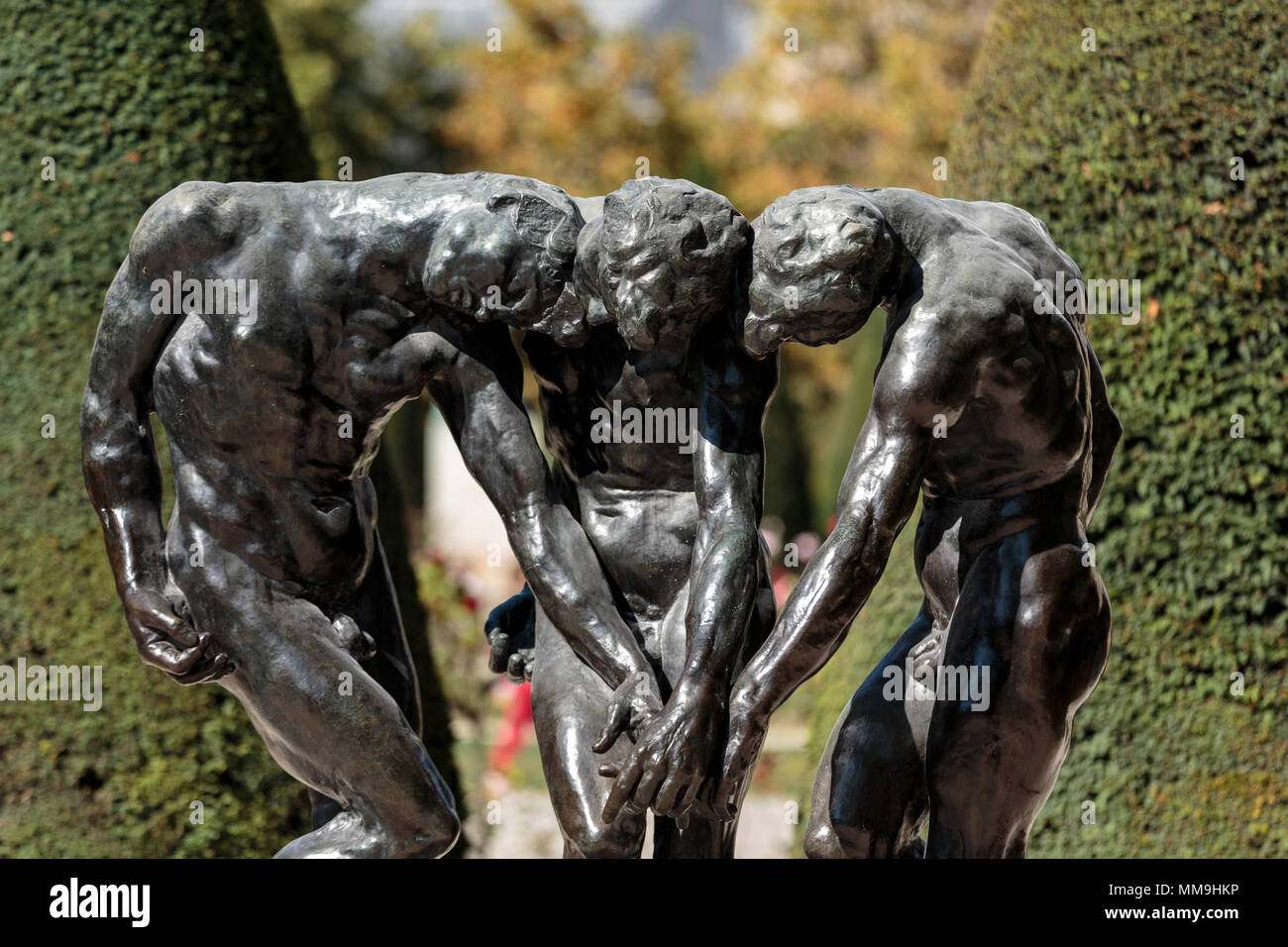 Paris - Museum Rodin. Sculpture of the Three Shades inspired with ...