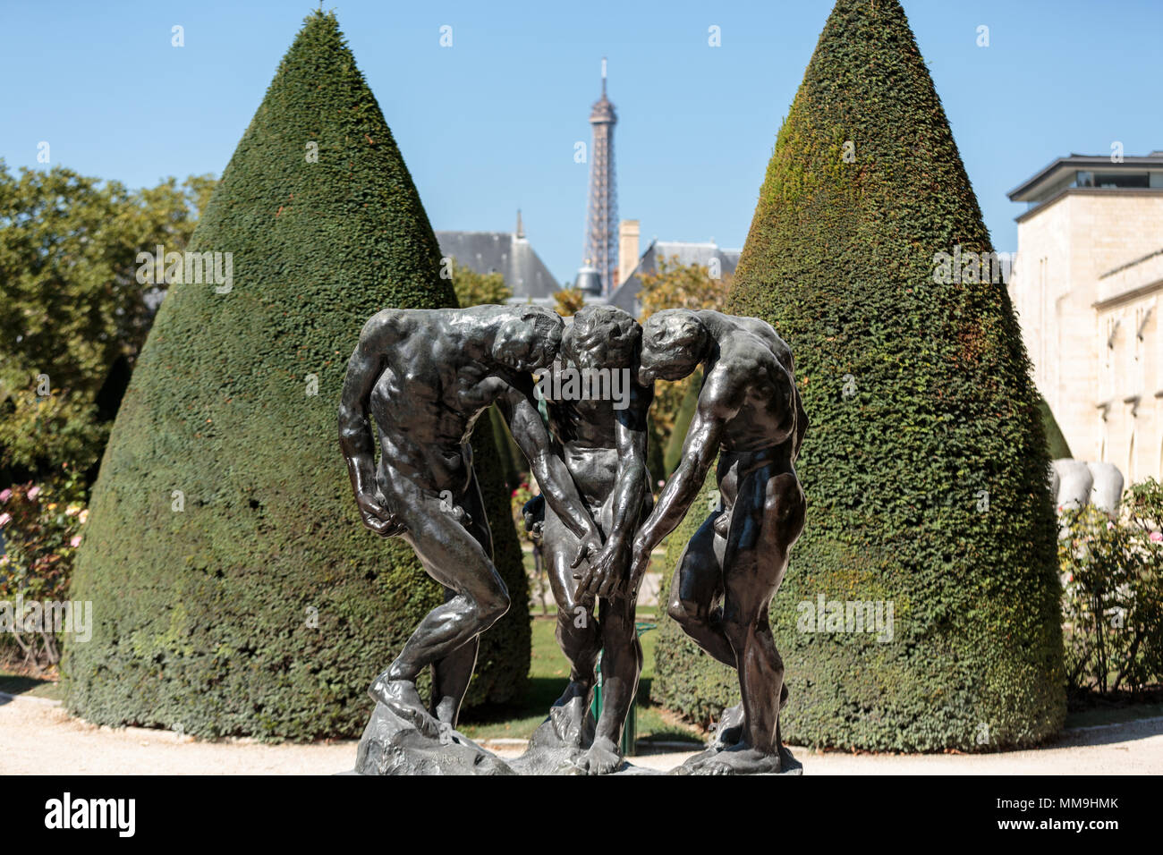 Paris - Museum Rodin. Sculpture of the Three Shades inspired with ...