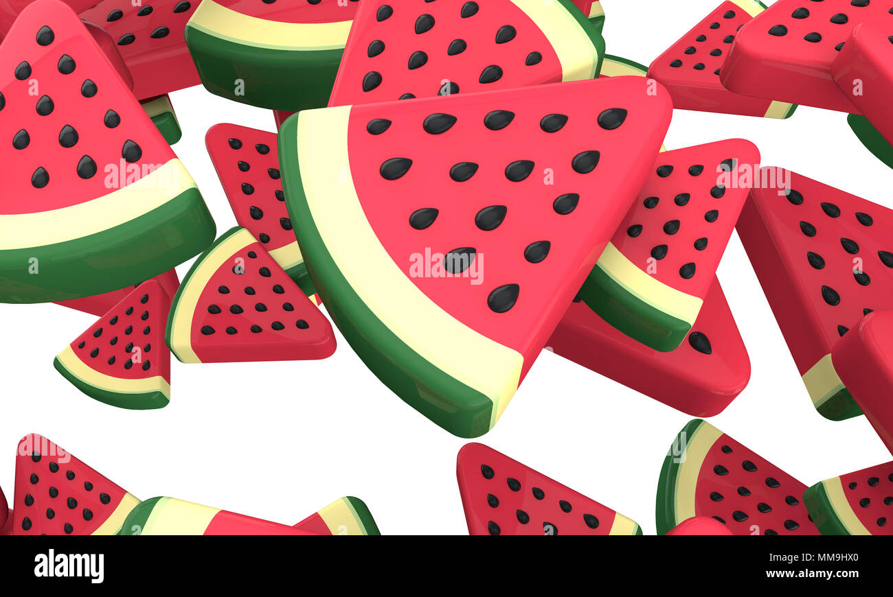 Watermelon slice background. 3D Rendering Stock Photo - Alamy