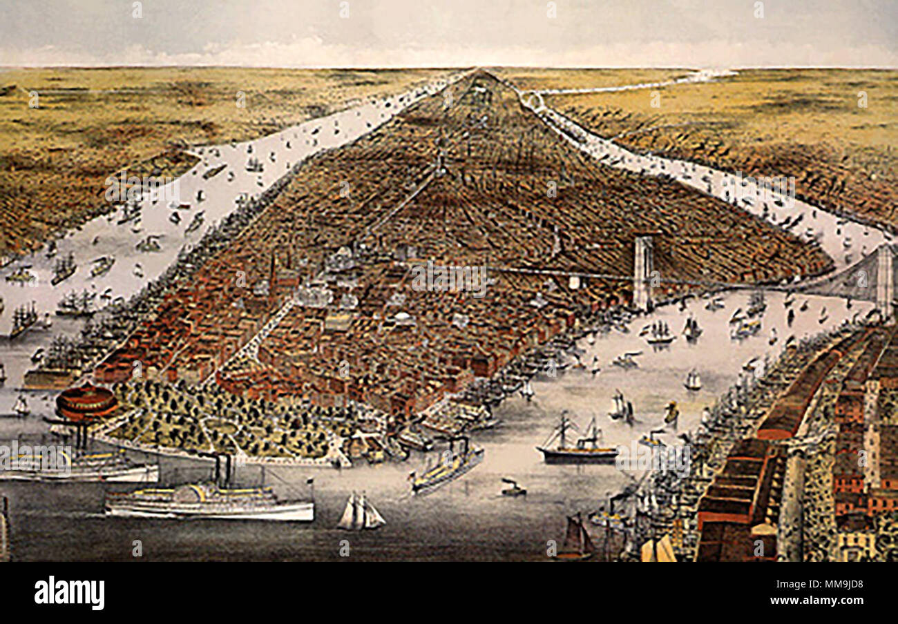 New York and Brooklyn 1876 Stock Photo - Alamy