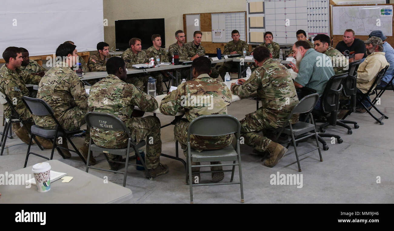 Members of 3rd Battalion, 1st Special Forces Group (Airborne) plan with ...