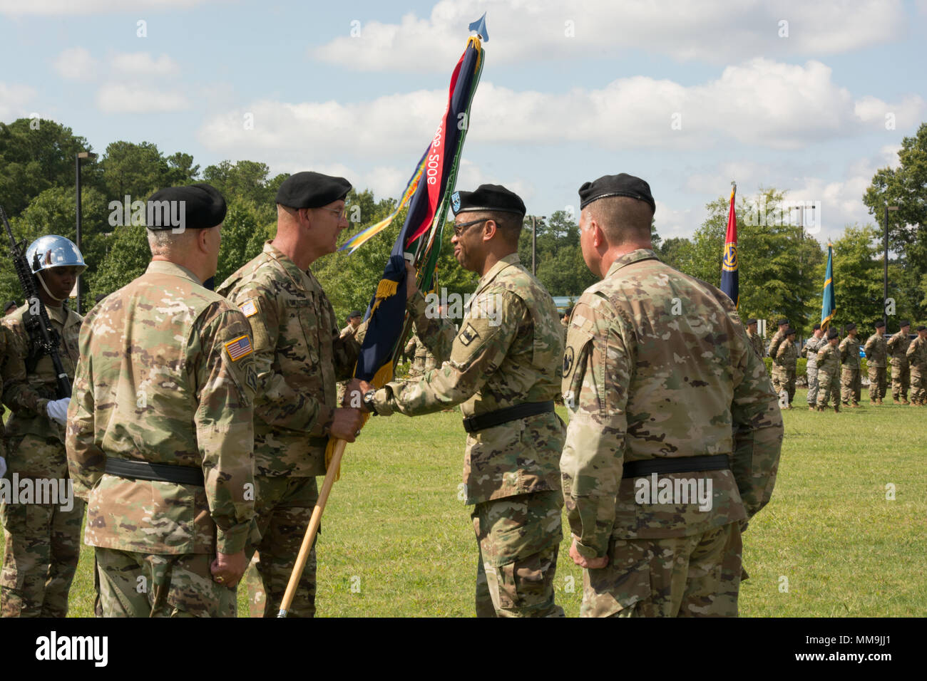 (Second from left) Command Sgt. Maj. Jeffrey Darlington, command ...