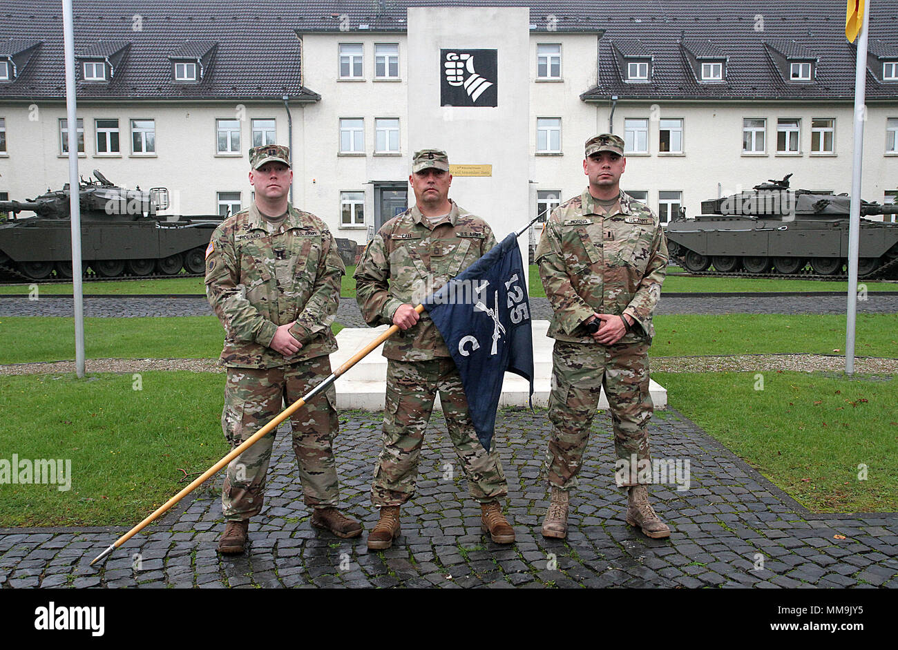Company leadership of the Michigan Army National Guard’s C Company, 1st ...