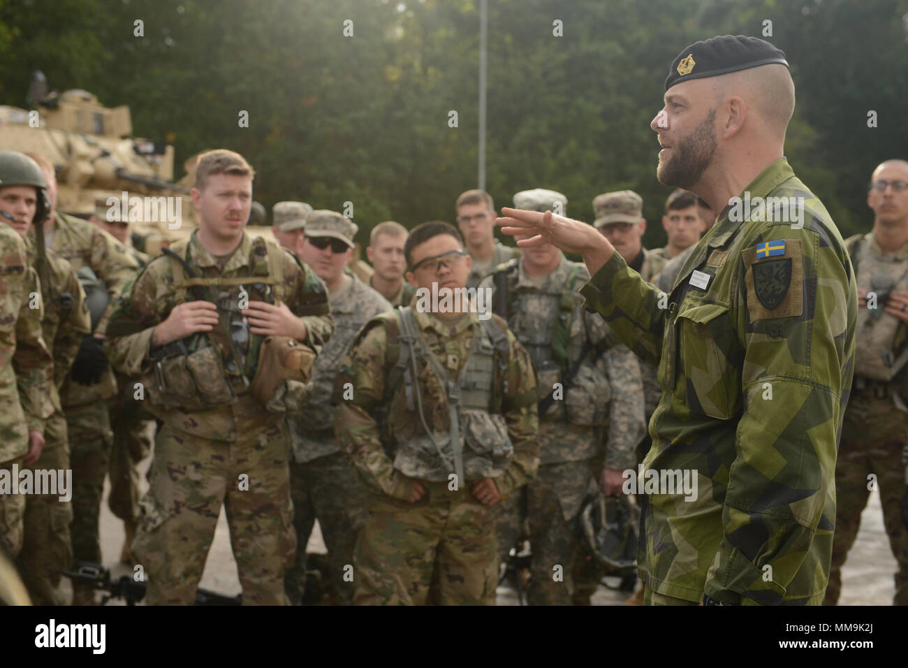 Swedish Sergeant-Major Patrik Nyberg of the Skaraborgs Regiment ...