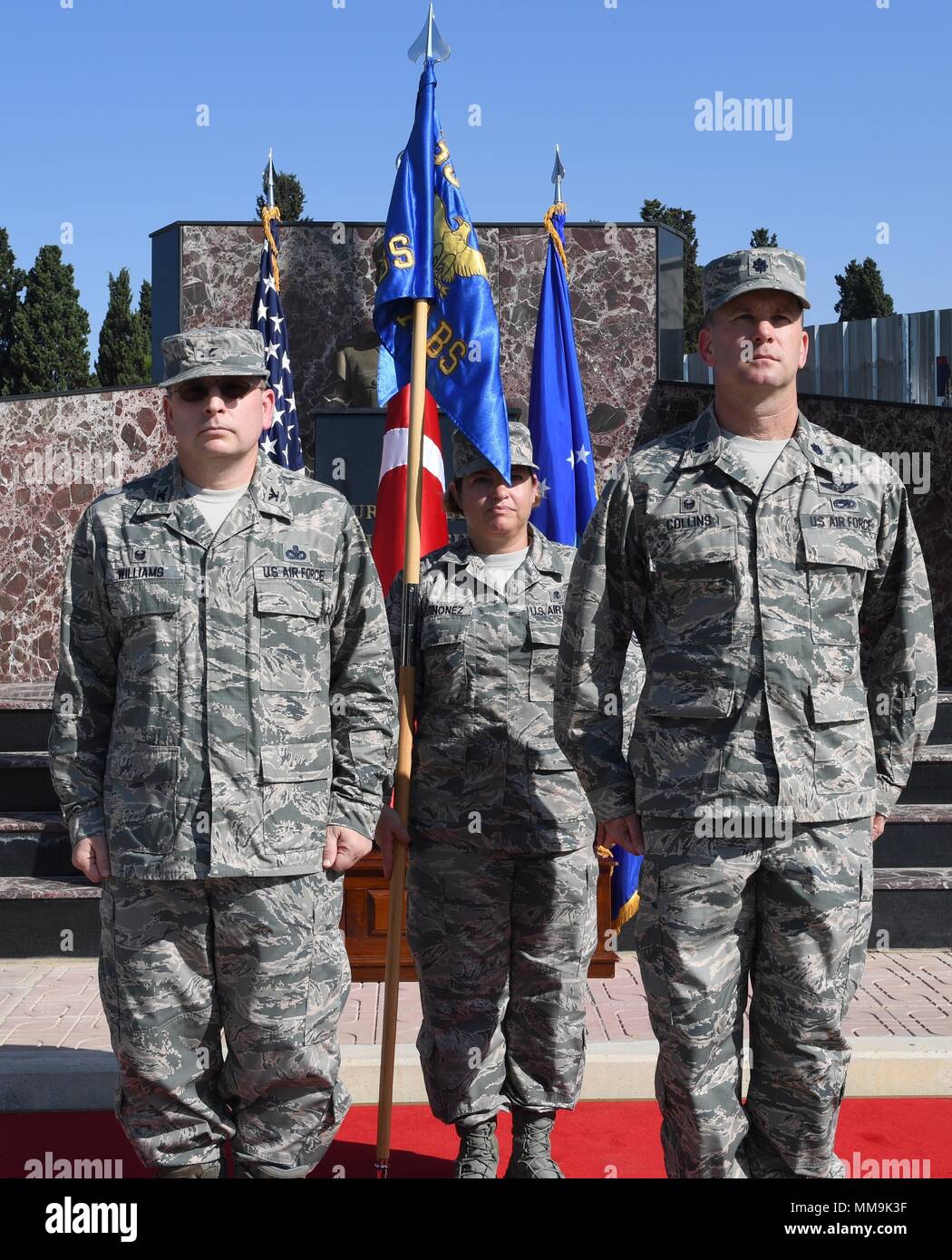 U.S. Air Force Col. David Williams (left), 39th Mission Support Group ...