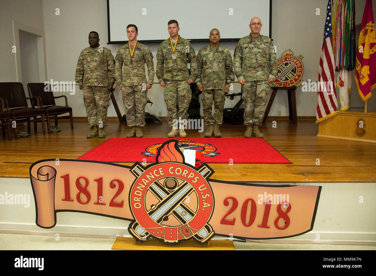 U.S. Army Chief Warrant Officer 5 Norman May (Far Right), Command Sgt ...