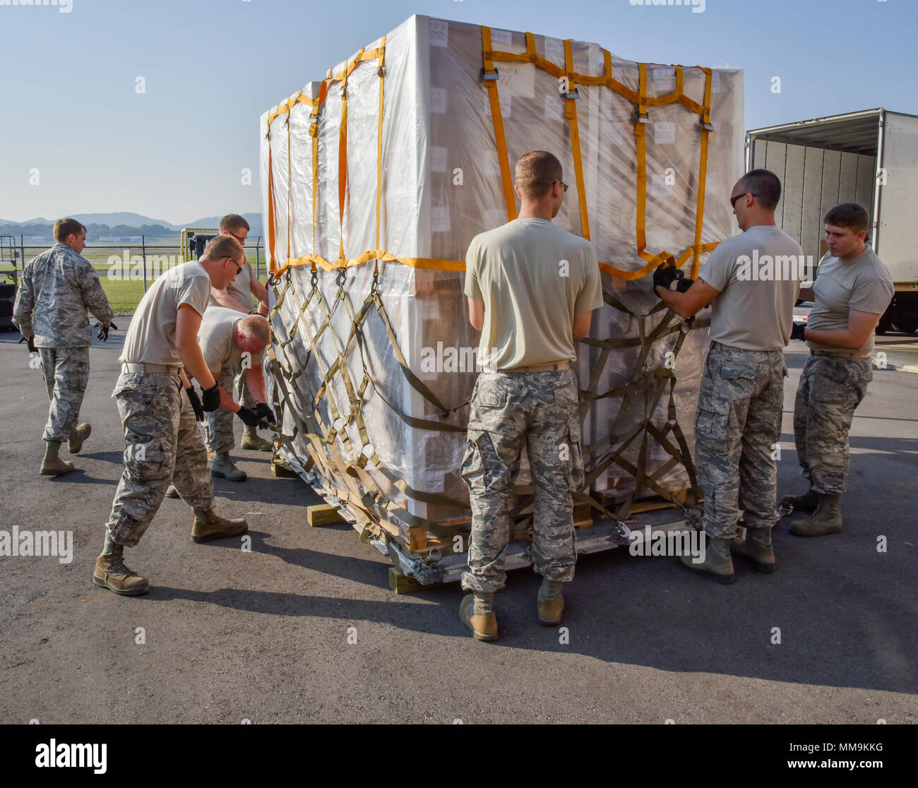 Airmen of the 117th Logistics Readiness Squadron, Sumpter Smith Air ...