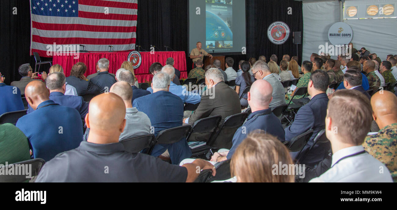 Commandant of the Marine Corps Gen. Robert B. Neller speaks to service ...