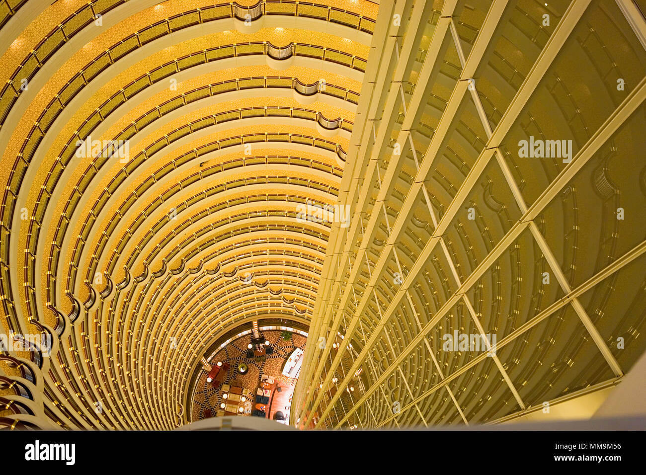 China.Shanghai: The interior atrium of the Grand Hyatt Shanghai Hotel ...