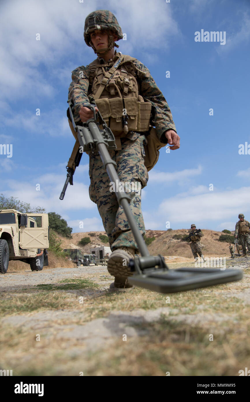U.S. Marine Corps Lance Cpl. Kyle Lynch, a combat engineer with Bravo Company, 7th Engineer ...
