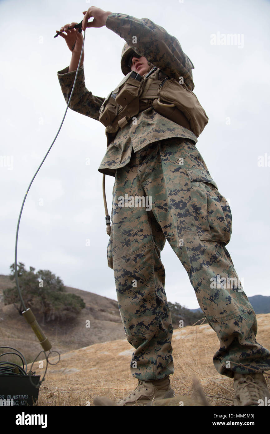 U.S. Marine Corps Lance Cpl. Daniel Hulse, a combat engineer with Bravo ...