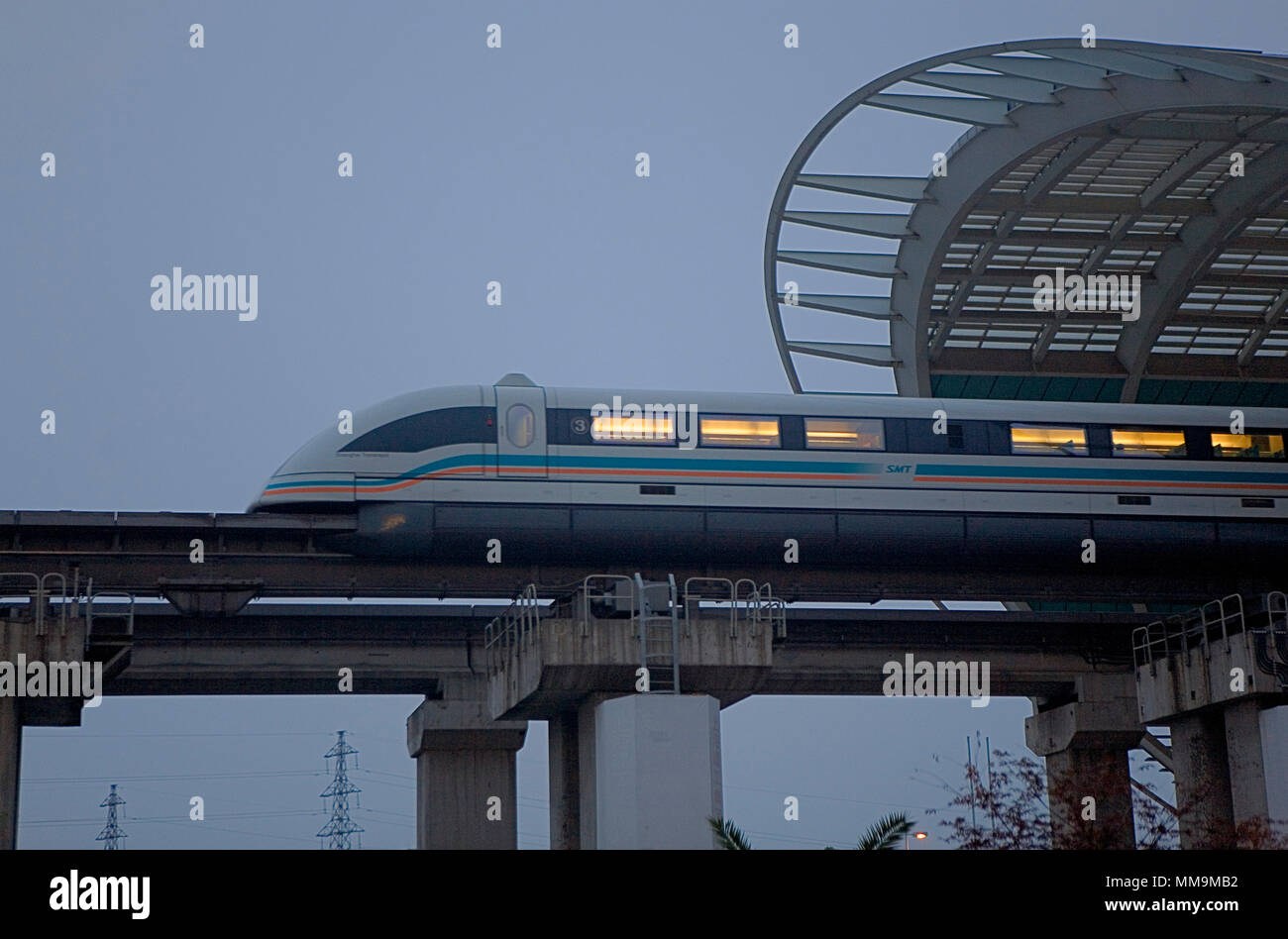 Shanghai: Magnetically levitated Maglev train Stock Photo - Alamy