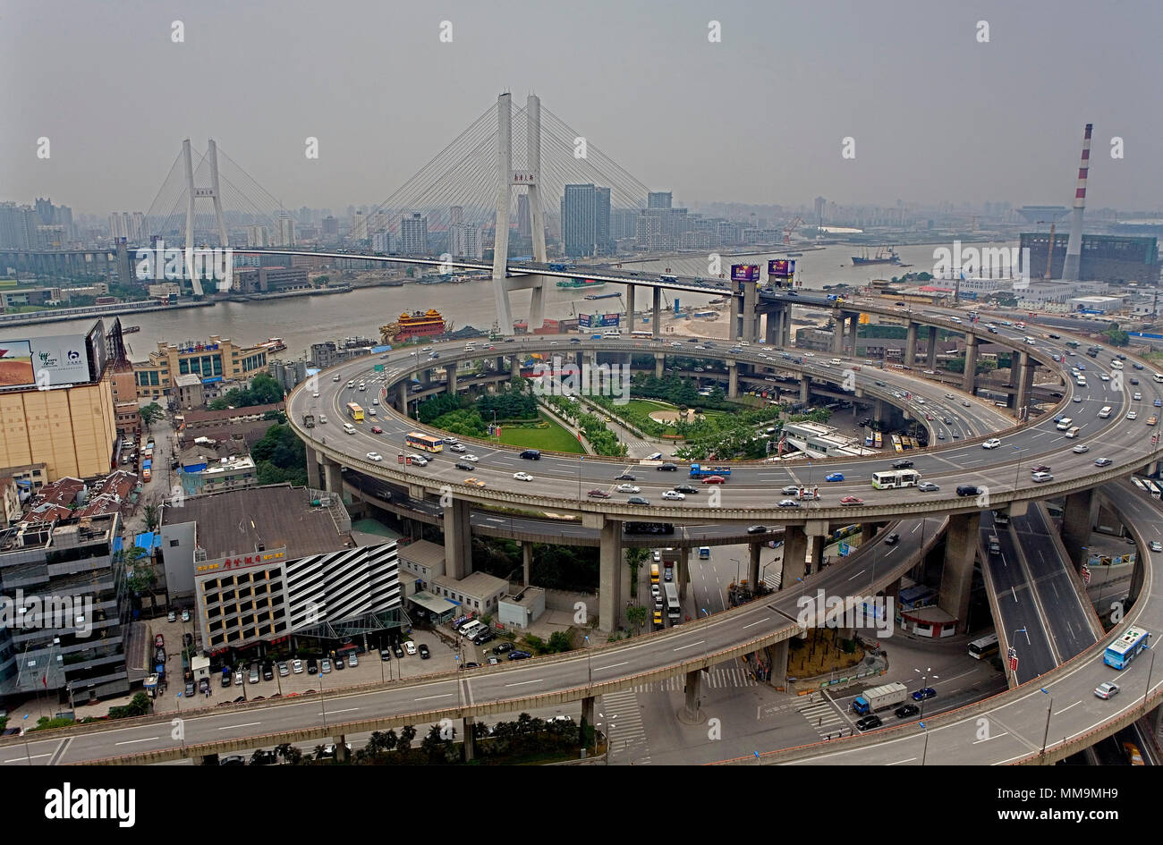 China.Shanghai: Nanpu Bridge Stock Photo - Alamy