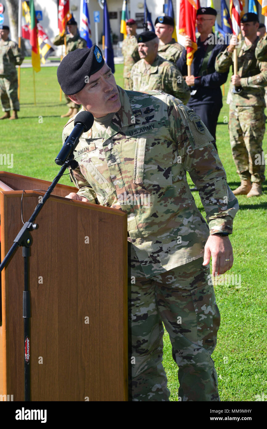 Command Sgt. Maj. Jeremiah Inman, U.S. Army Africa senior enlisted ...