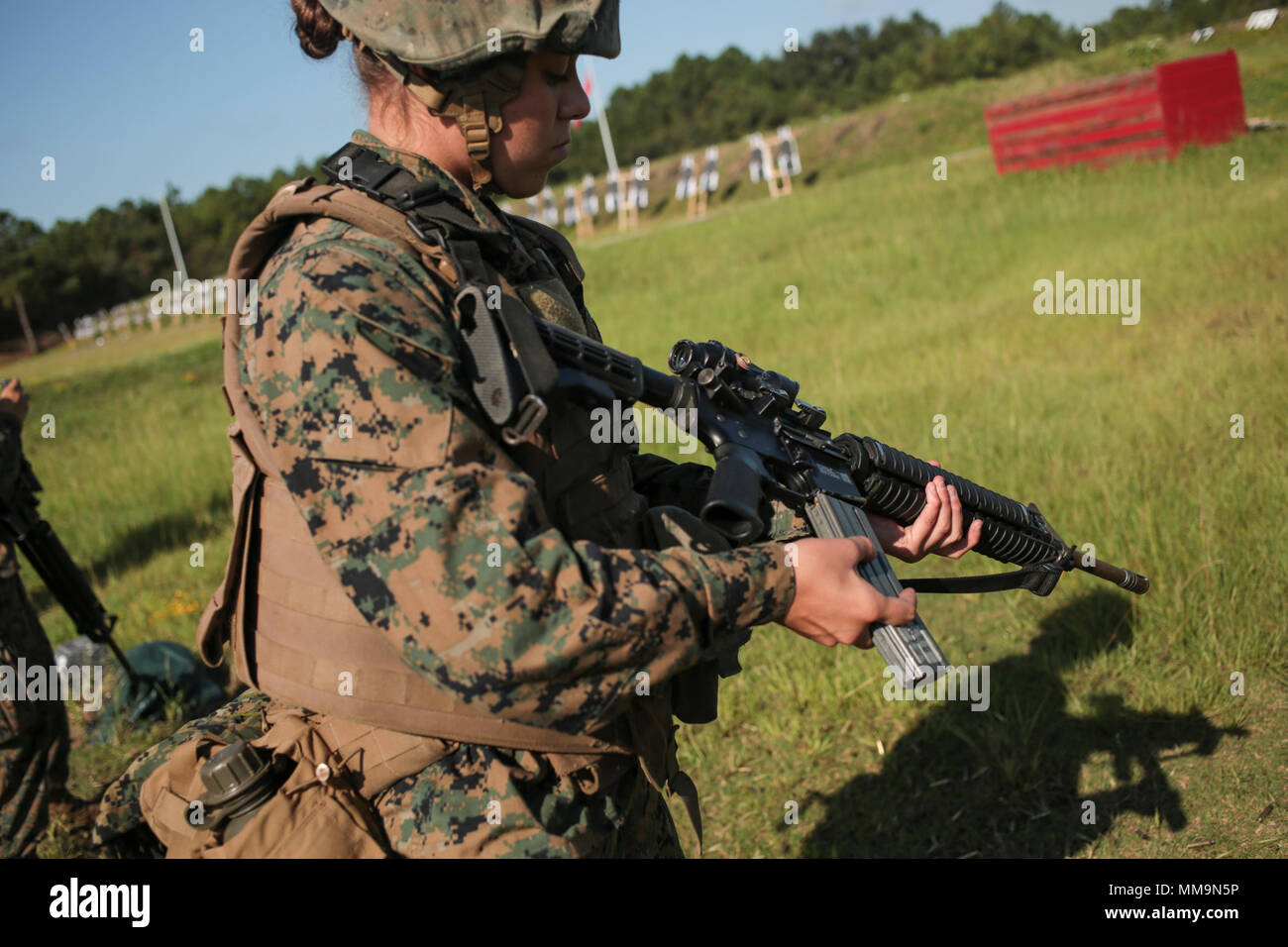 U.S. Marine Corps Rct. Cameron Springer with platoon 4037, Papa Company ...