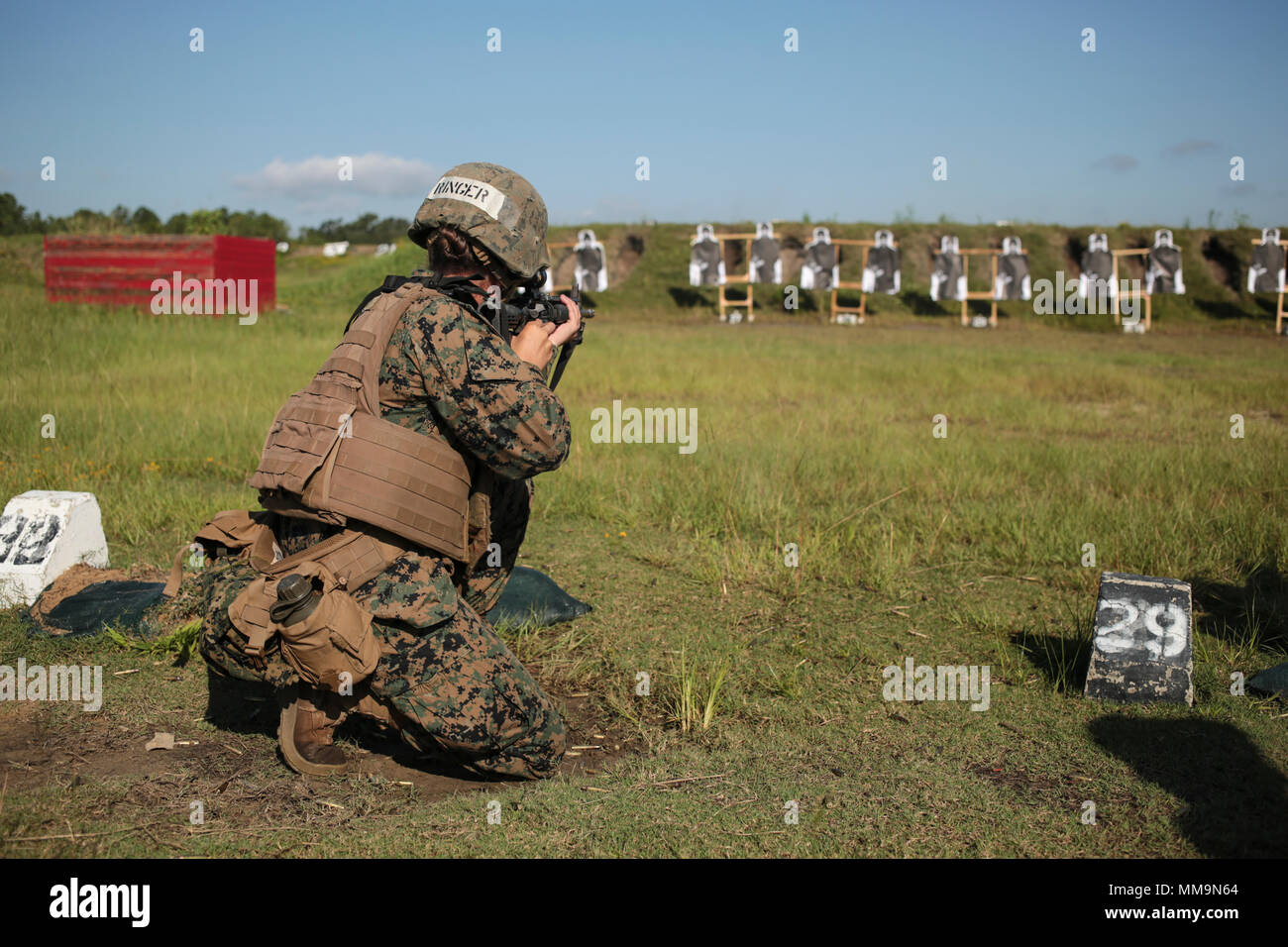 U.S. Marine Corps Rct. Cameron Springer with platoon 4037, Papa Company ...