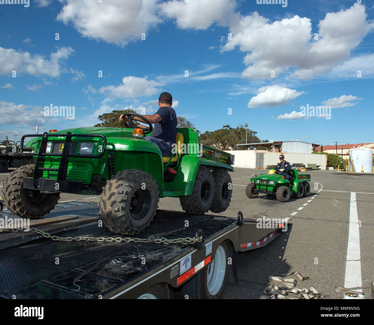 Members from California Task Force-Seven offload equipment at Travis ...