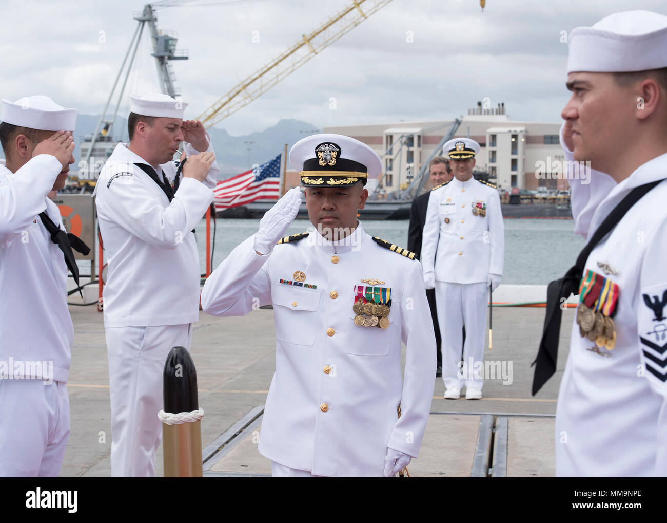 170921-N-KV911-0012 PEARL HARBOR (Sept. 21, 2017) Capt. Albert Alarcon ...