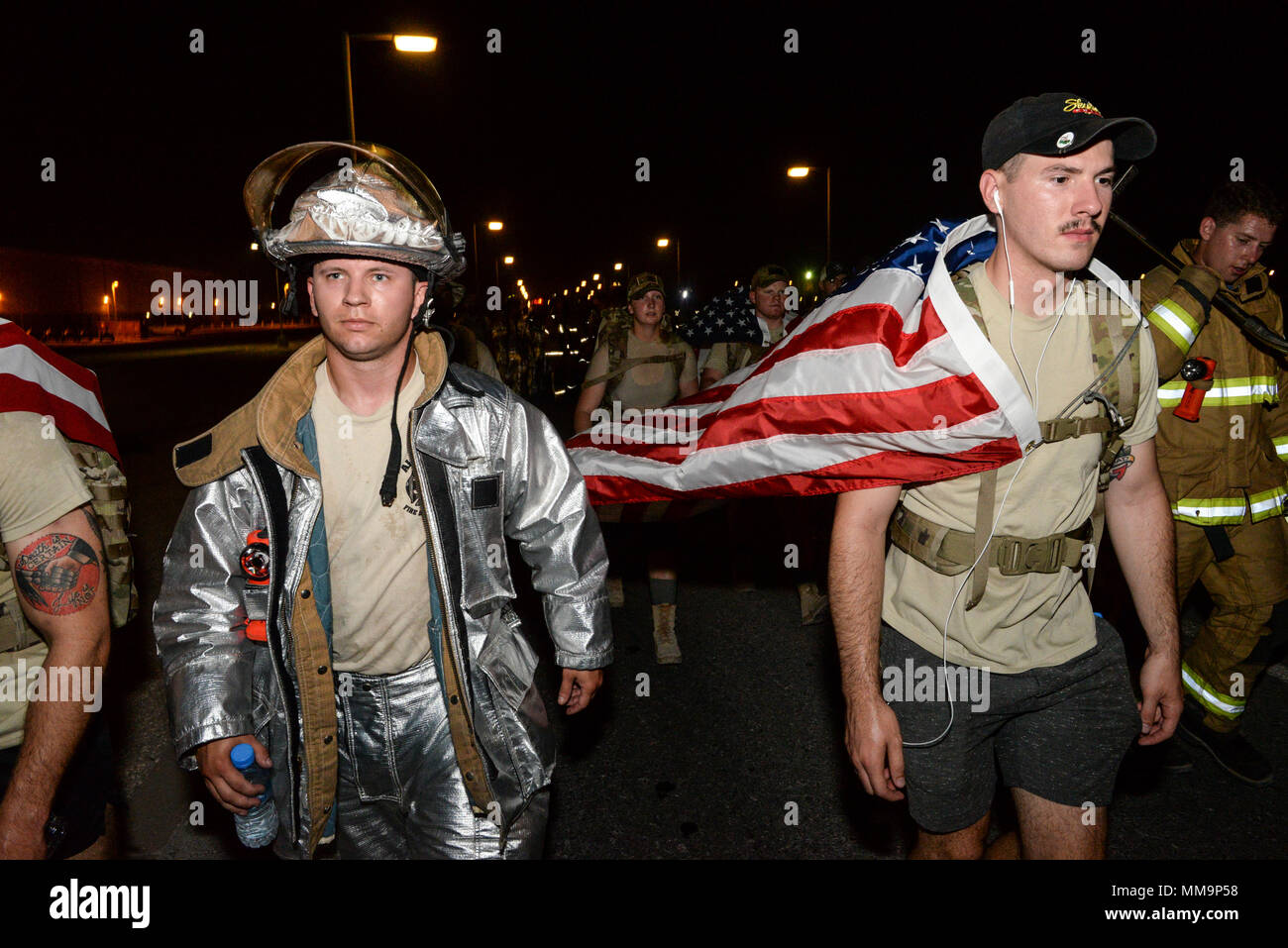 U.S. Air Force Senior Airmen Tyler Fisher, left, and Creed Heidkamp ...