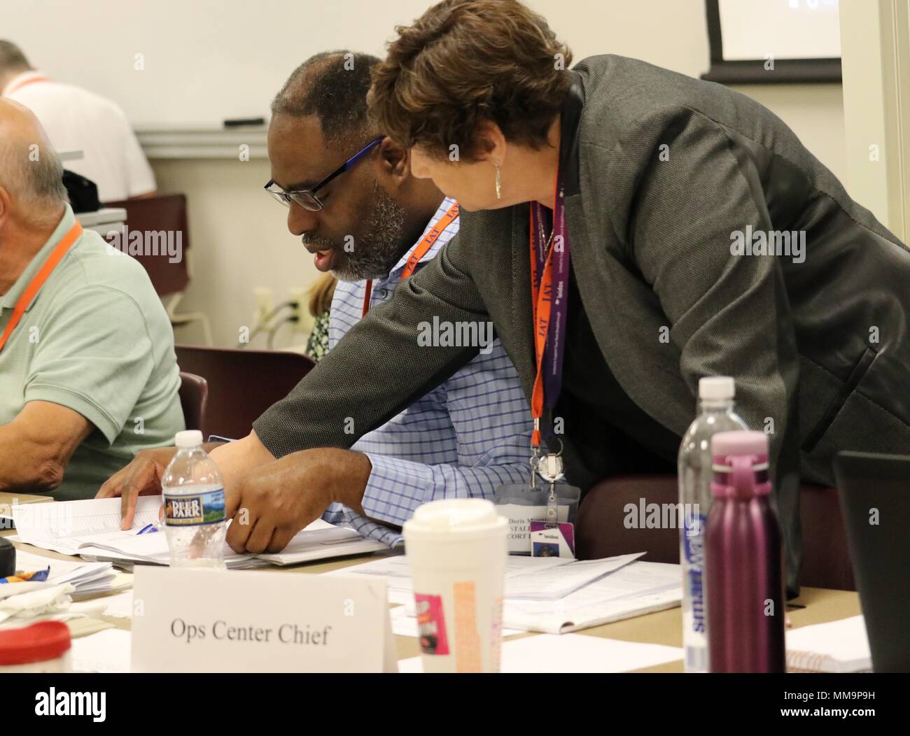 Greg Allen, left, chemical engineer for CMA’s Center for Treaty ...