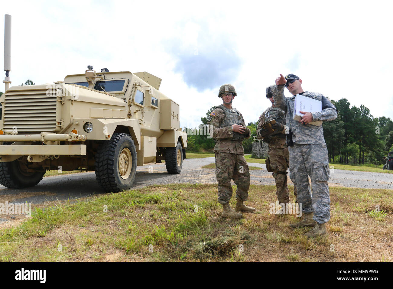 Sgt. 1st Class Kyle Stipp, an observer-controller for the protection ...