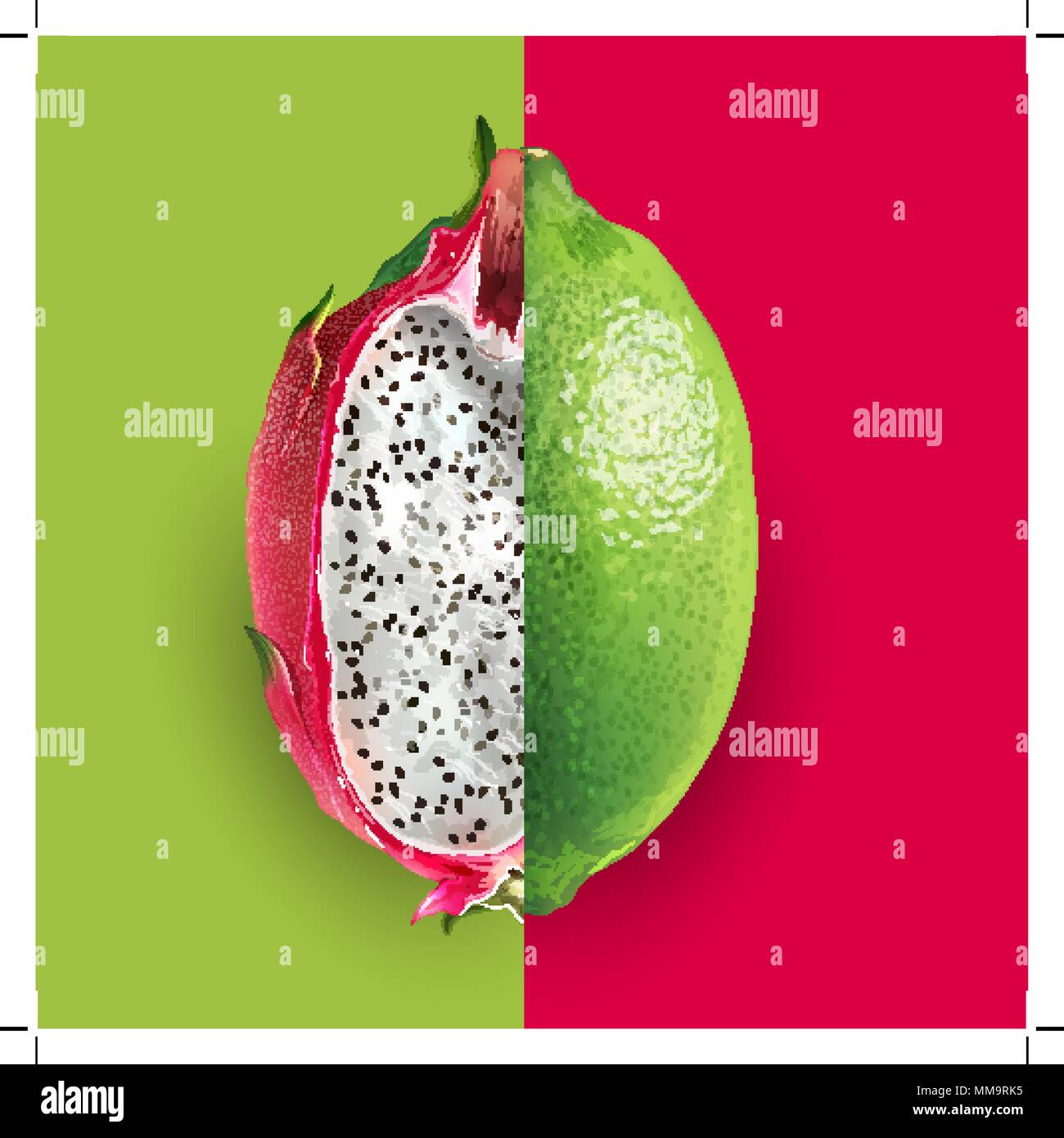 Dragon fruit clipart Stock Vector Images - Alamy