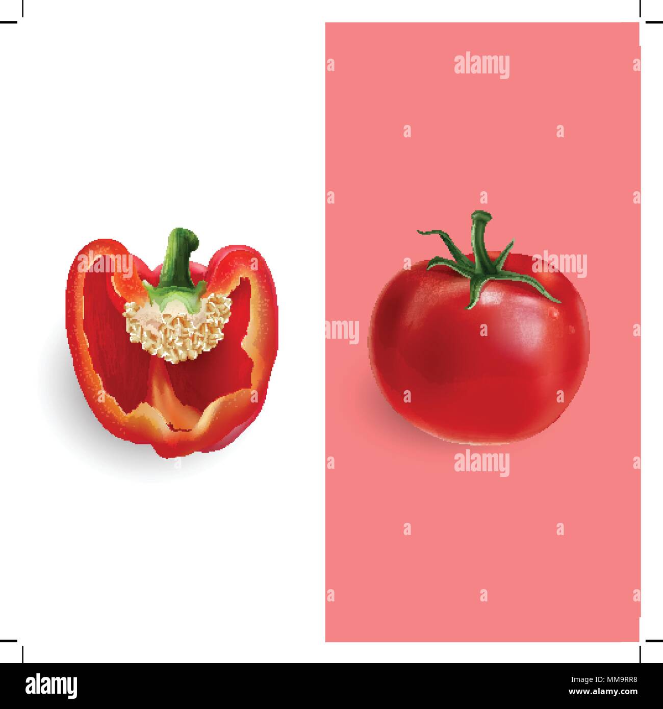 Pepper tomato Stock Vector Images - Alamy
