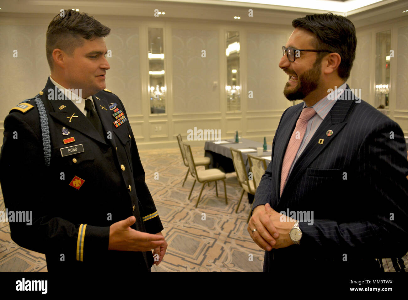 Capt. Austin Bond, commander, Charlie Company, 1st Battalion, 179th ...