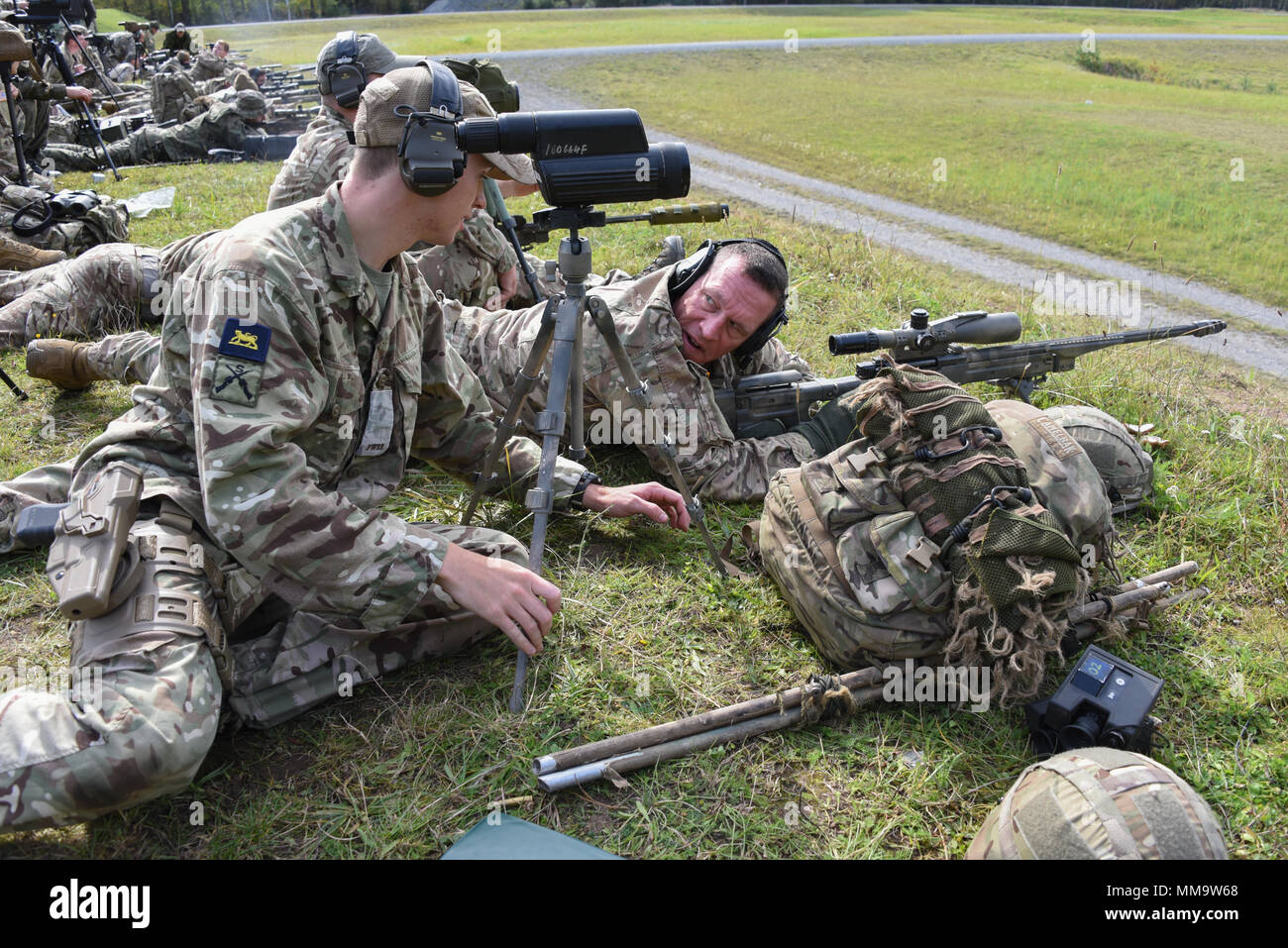 U.S. Army Col. William Lindner, right, Chief of Staff of the 7th Army ...