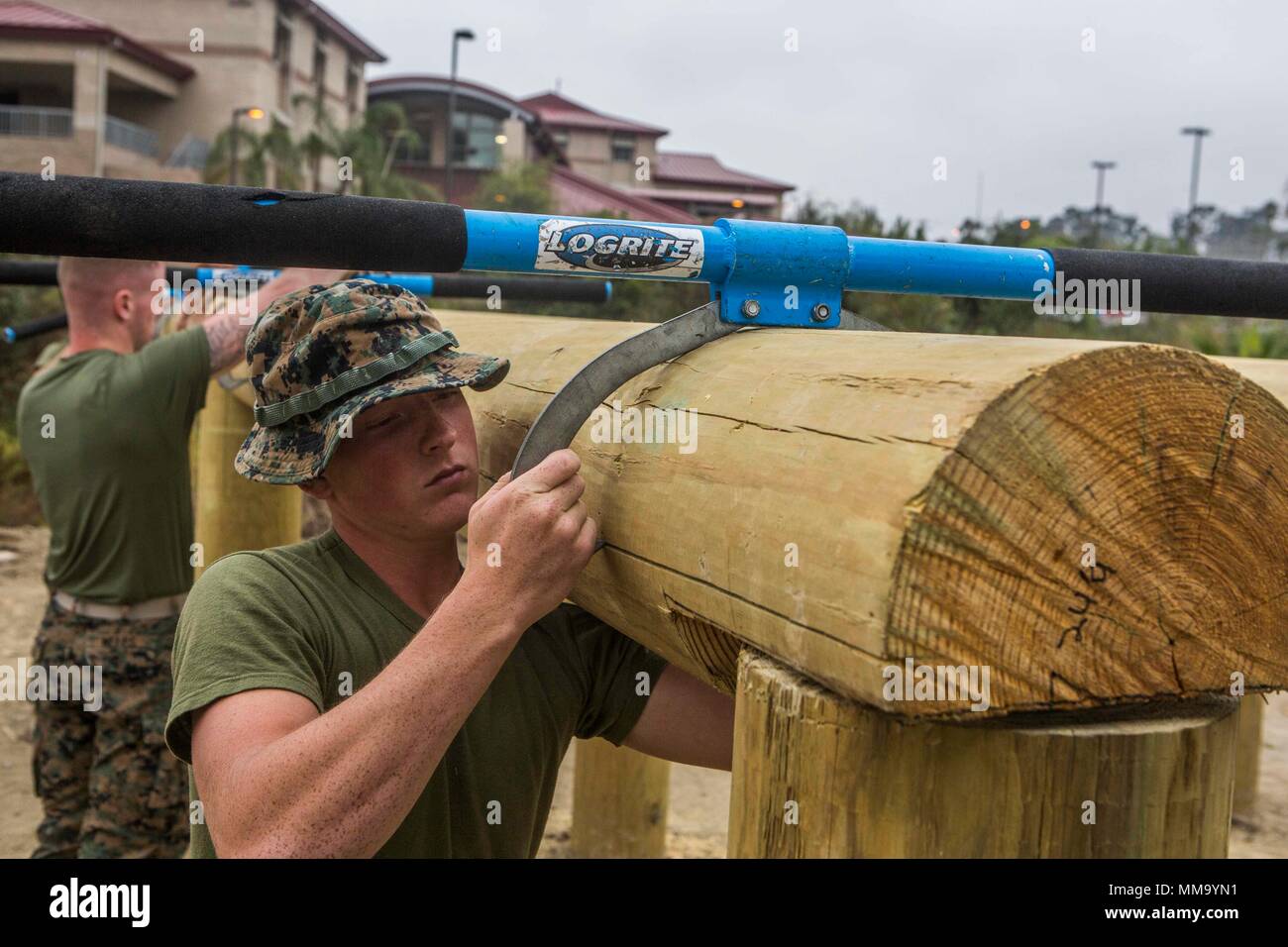 U.S. Marine Pfc. Ryan Brigmon, an engineer with 7th Engineer Support ...