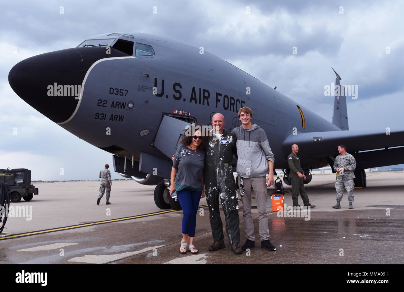 Chief Master Sgt. Donald Breitkreutz, 22nd Operations Group superintendent and boom operator ...