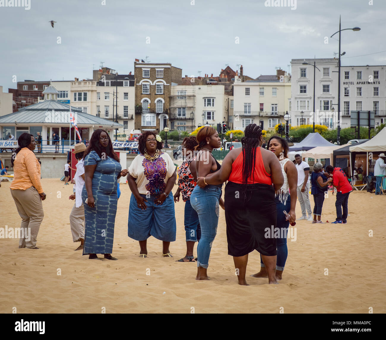 West Indian Party on the Beach at Margate Stock Photo - Alamy